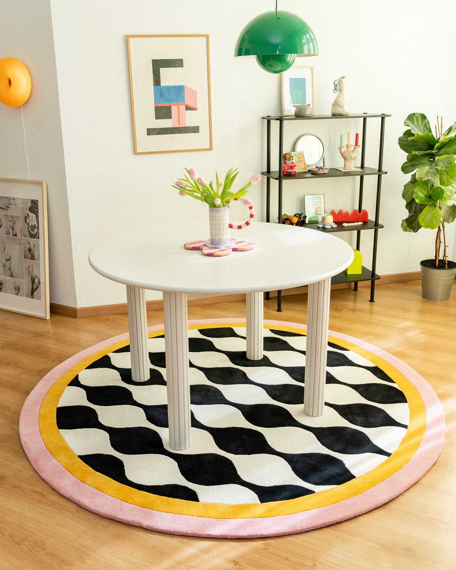 Round Chubby Checker Rug - TARTA GELATINA